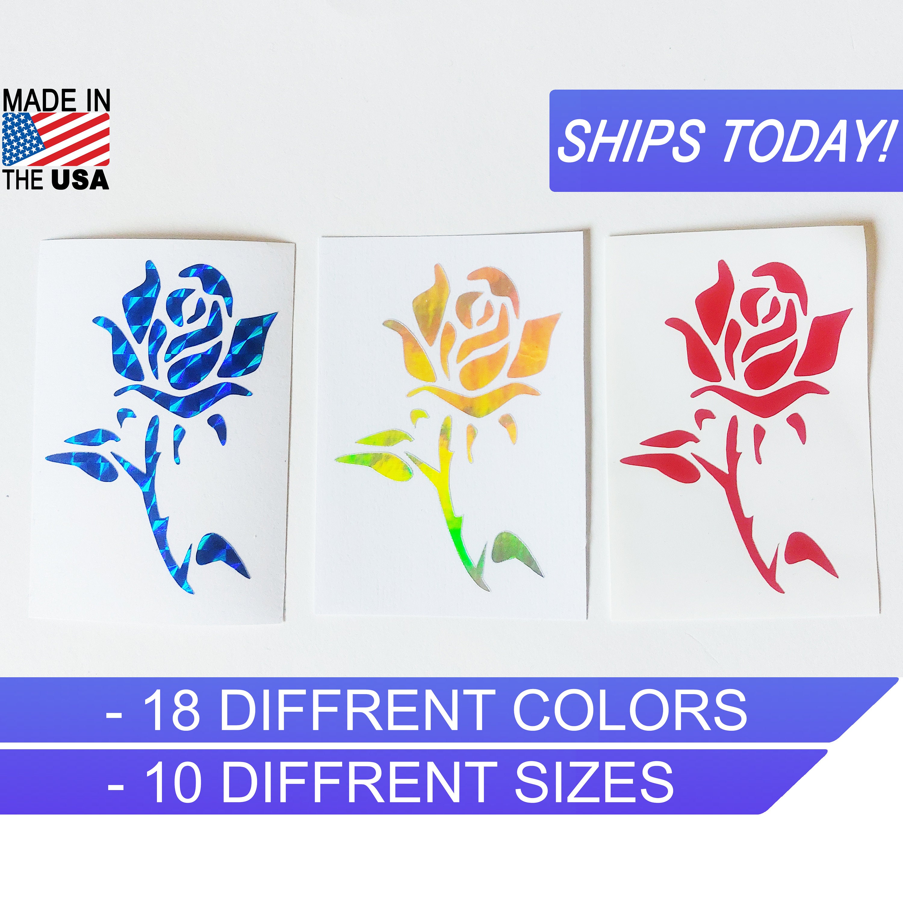 Rose Vinyl Decal Simple Red Rose Cooler Decals Wedding - Etsy