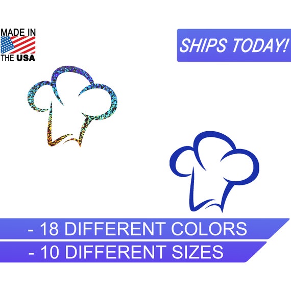 Chef Hat Vinyl Decal Culinary Decal Silver Glitter Cooler - Etsy