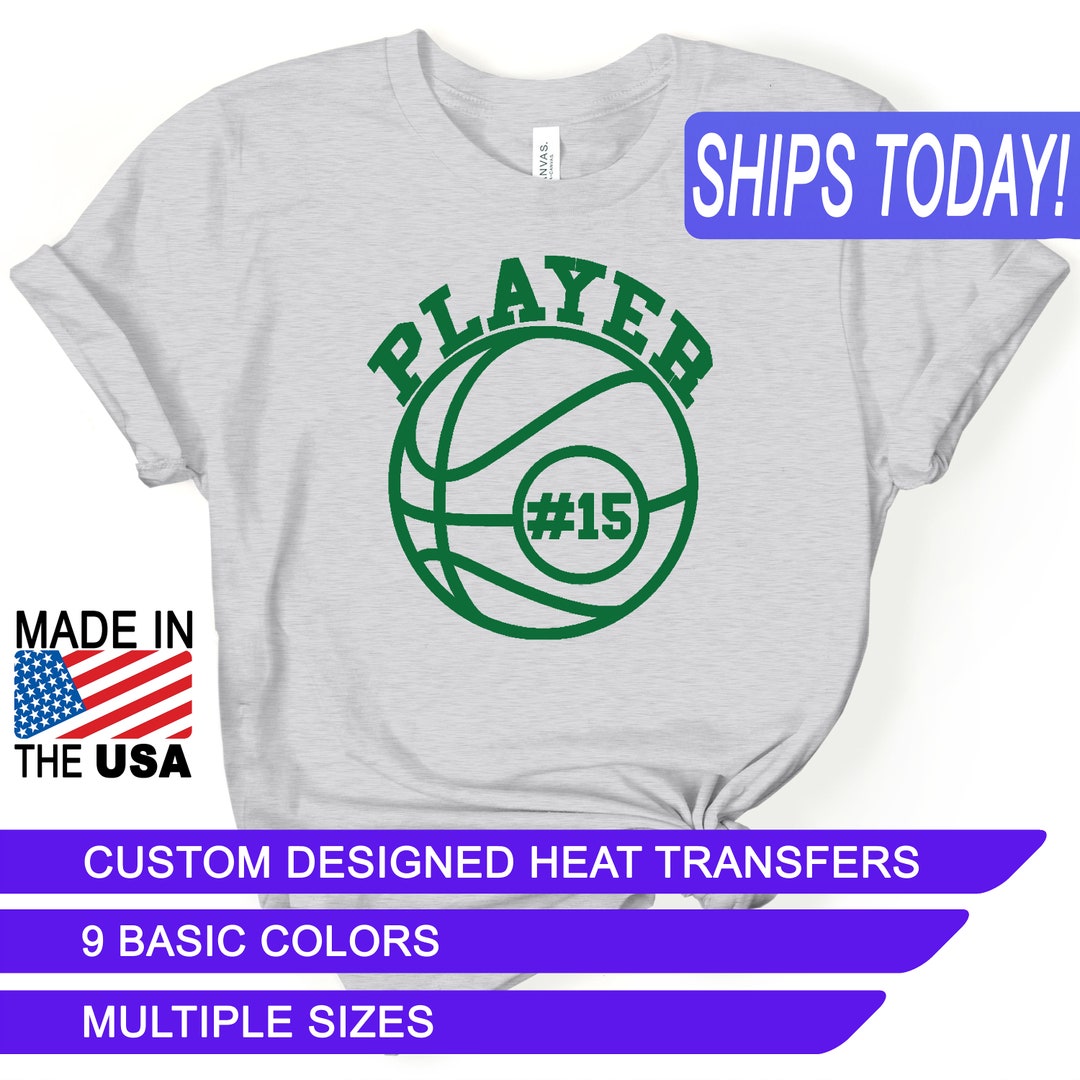 Basic Colors Custom Basketball Player & #,heat Transfers, Custom Iron ...