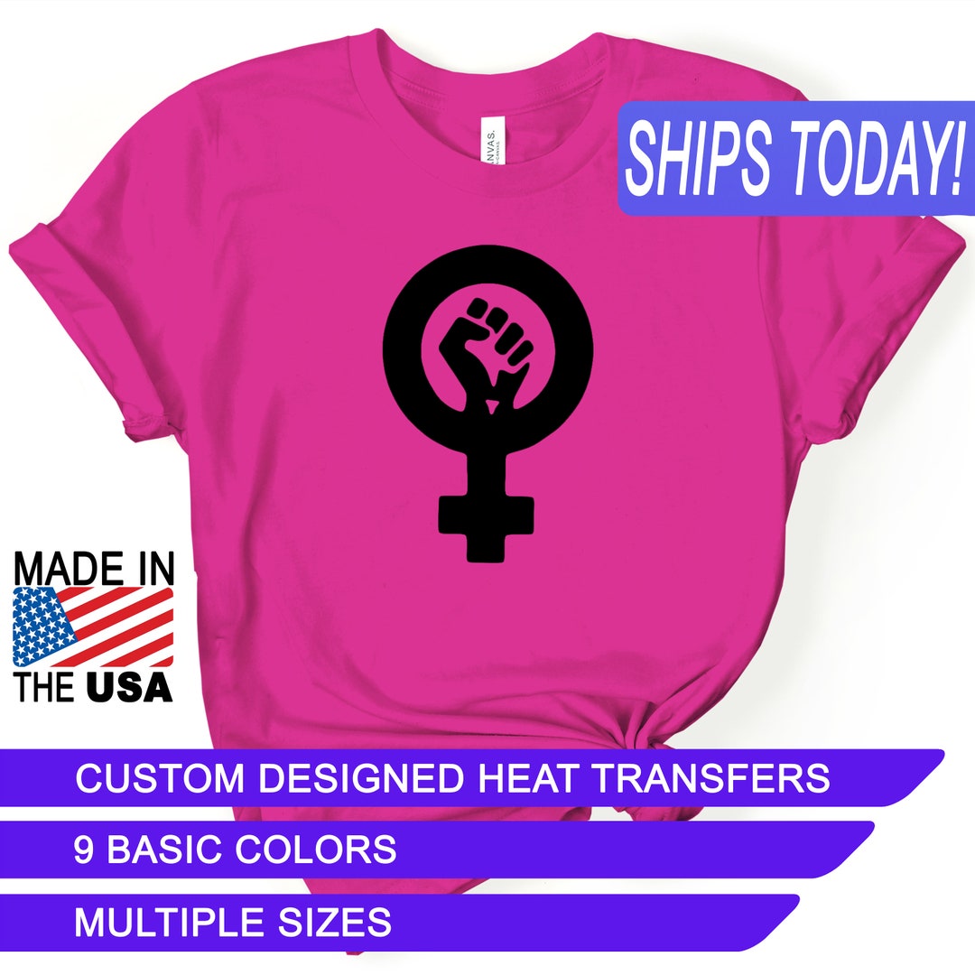 Feminist Fist, Basic Colors, Heat Transfers, Custom Iron Ons, CPSIA ...