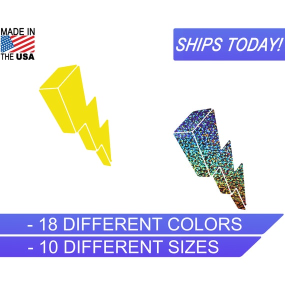 3D Lightning Bolt Vinyl Decal Lightning Decal Silver - Etsy