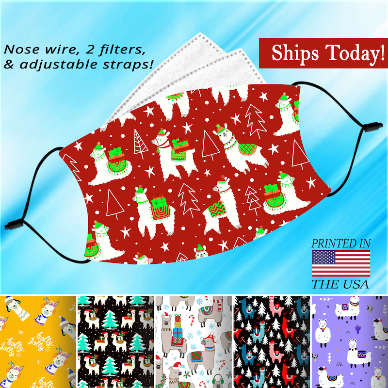 Llama Face Mask - Etsy