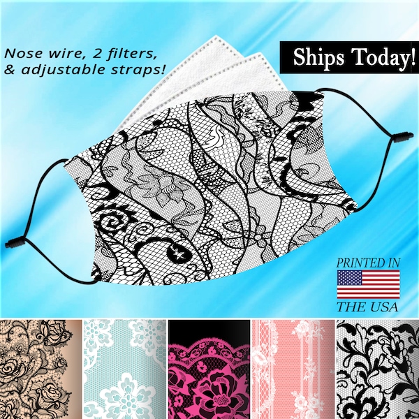 Lace Face Mask - Etsy