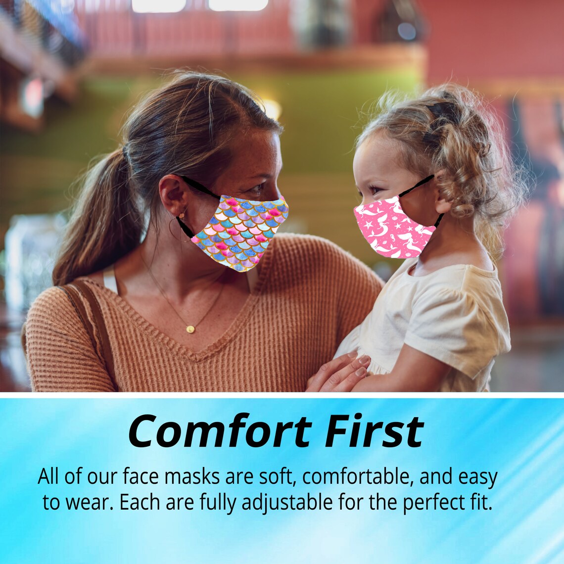 Mermaid Face Mask Adults Mermaid Mask With Filter Pocket & 2 | Etsy