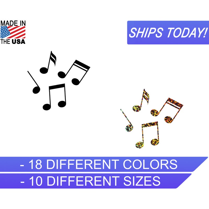 Music Notes Decal - Etsy