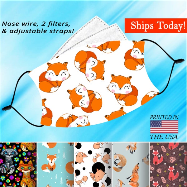 Fox Face Mask - Etsy
