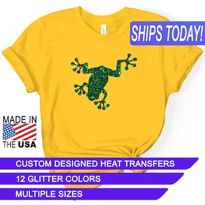 Glitter Tree Frog, Heat Transfers, Custom Designed Iron Ons, CPSIA ...