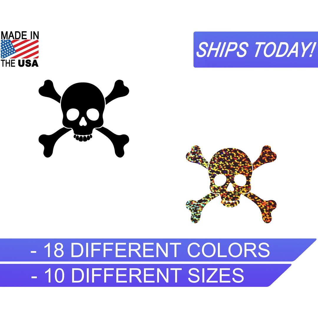 Jolly Roger, Vinyl Decal, Undead Decal, Silver Glitter, Cooler Decals ...
