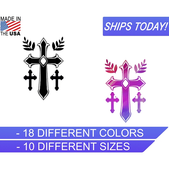 Gothic Cross Decal