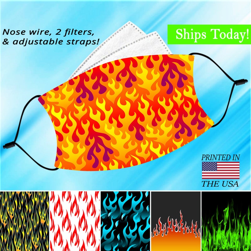 Fire Mask - Etsy