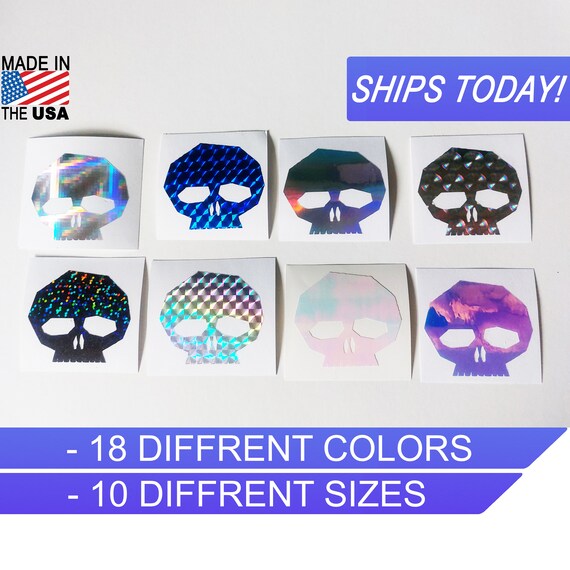 Skull Custom Vinyl Decal Halloween Decal Silver - Etsy