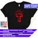 Fluorescent Cute Cross, Crucifix,heat Transfers, Custom Designed Iron ...