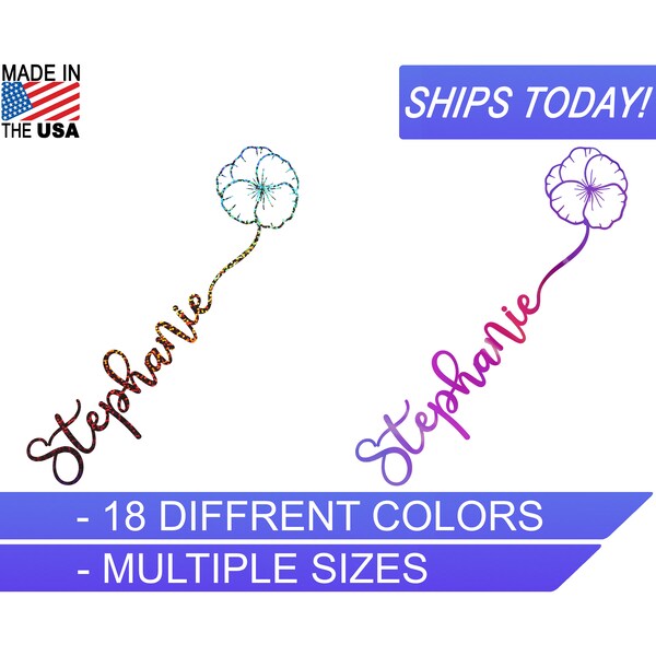 Violet Flower Decal - Etsy