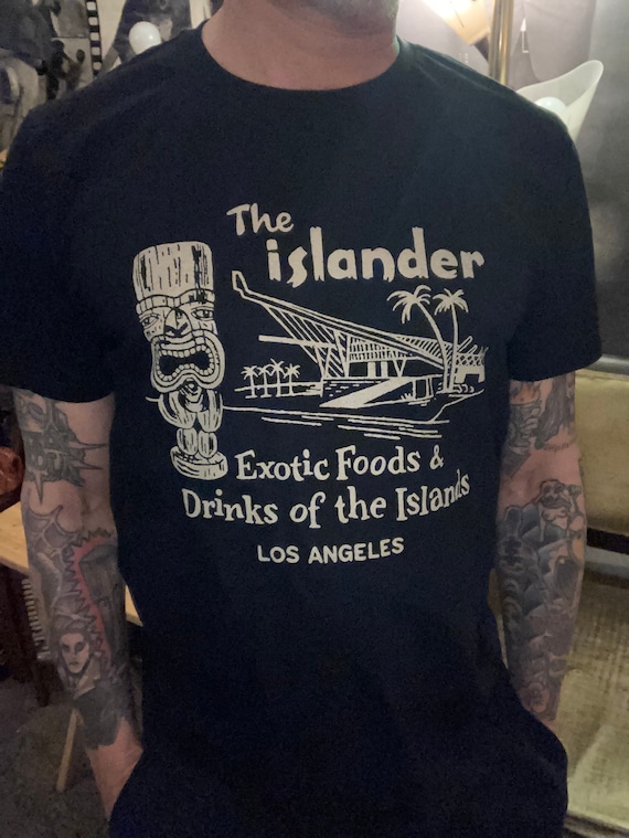The Islander Tiki Bar Black T-shirt | Etsy