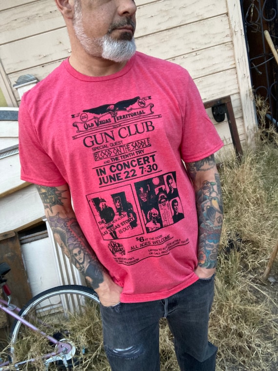 The Gun Club at Old Vegas Red Heather T-shirt - Etsy