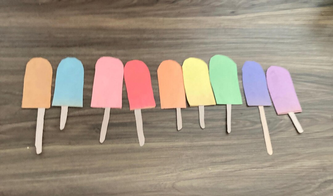 Popcicle Bookmarks Ice Pop Shaped Set of 9 Colors for Families, Book ...