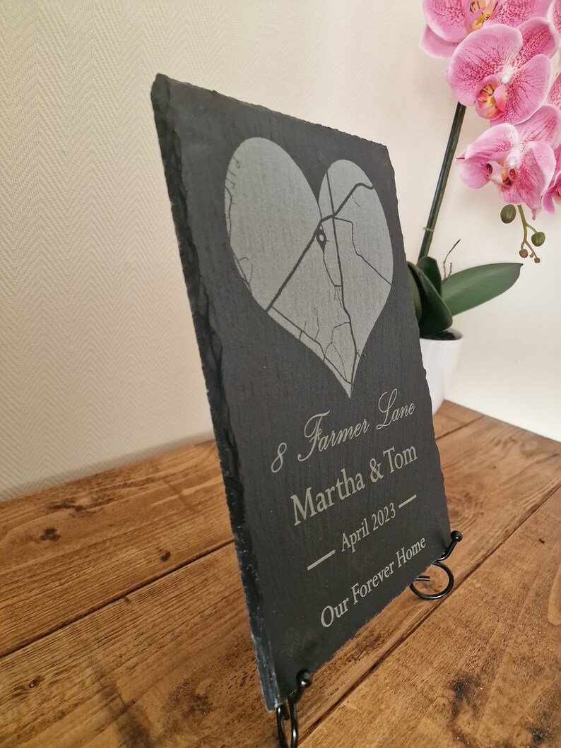 Custom Home Portrait on Slate, Photo Engraved Slate, Personalised Photo ...
