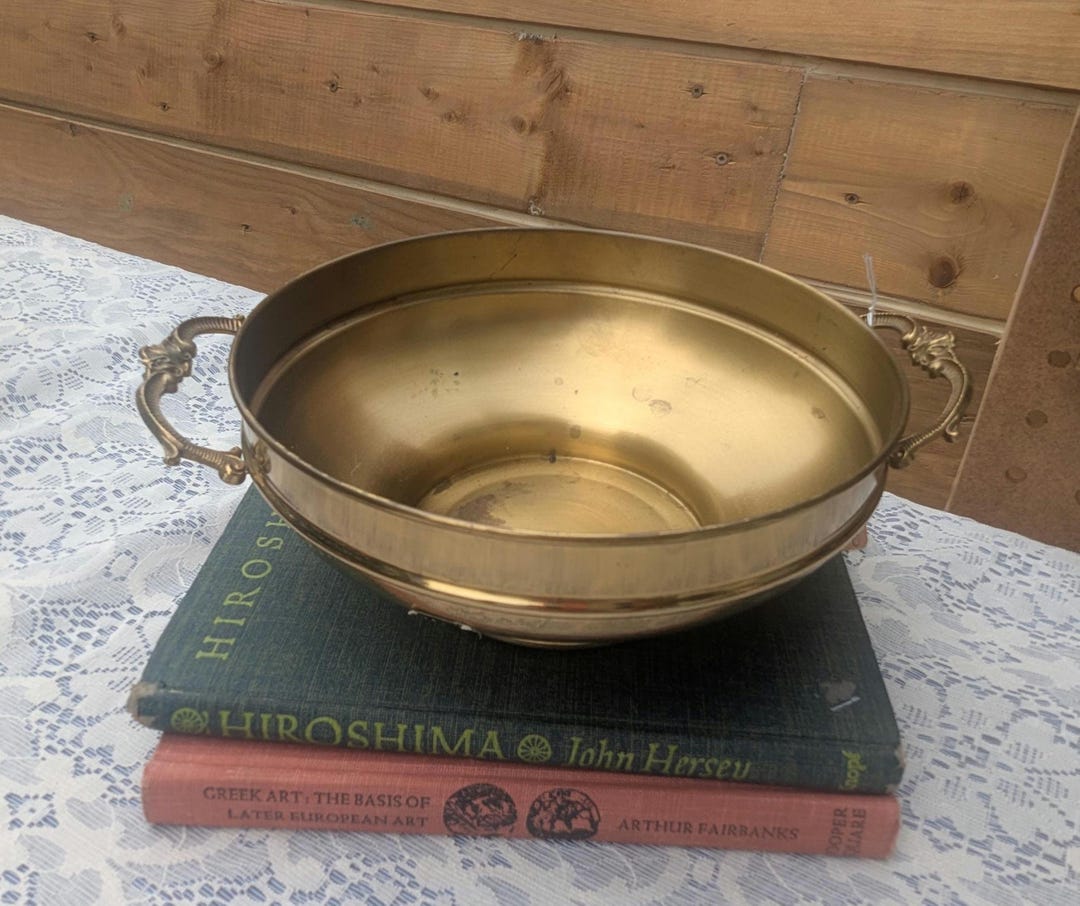 Vintage German Brass Bowl: Mid-century Modern Decorative Compote - Etsy