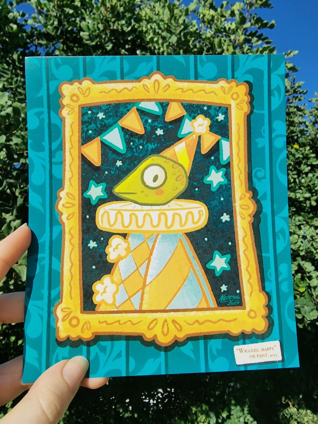 Weird Frog Clown Painting Art Print - Etsy