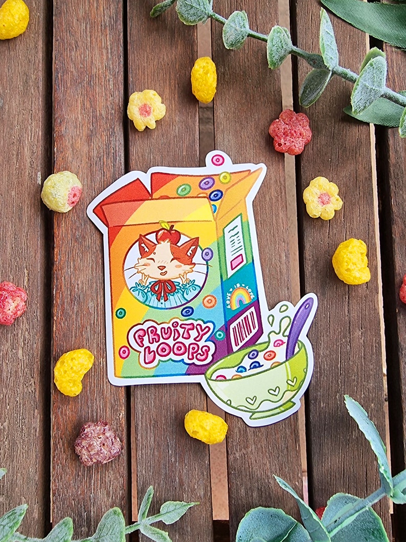Fruity Loops Pride Sticker Set - Lgbtq Cute Animal Illustrations - Etsy