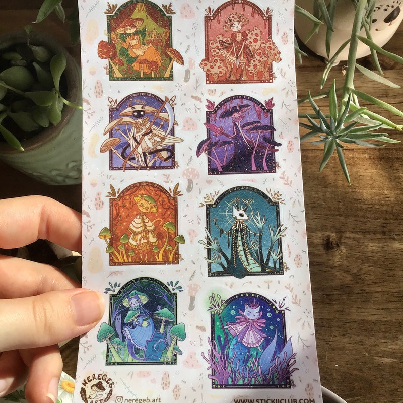 Cat Stickers Mushroom - Etsy UK