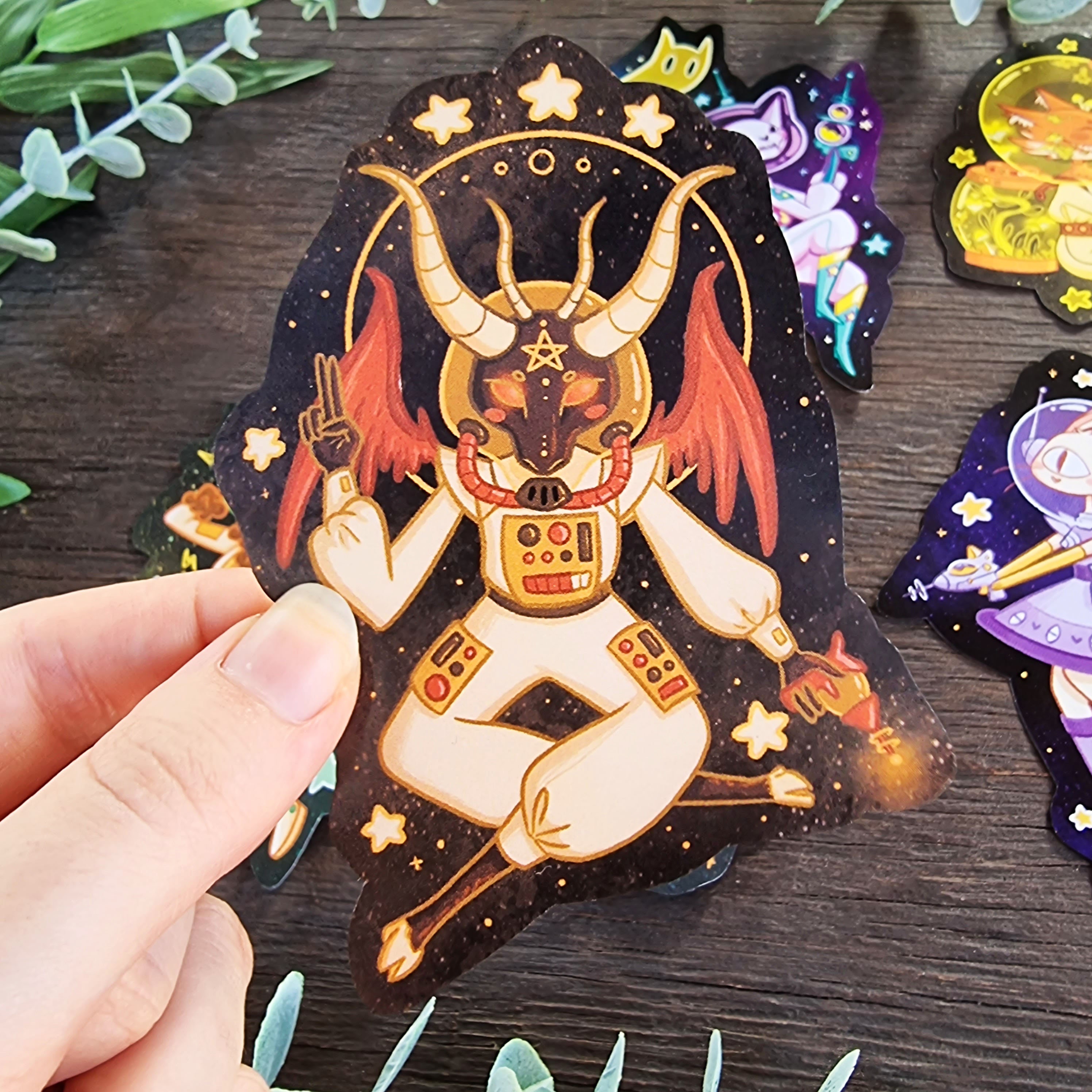 Spooky Astronaut Sticker Set - Cute Space Animals Pack - Etsy