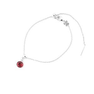 Red Charm Bracelet, Ruby Red Bohemian Crystal, 14K Gold Plated ...
