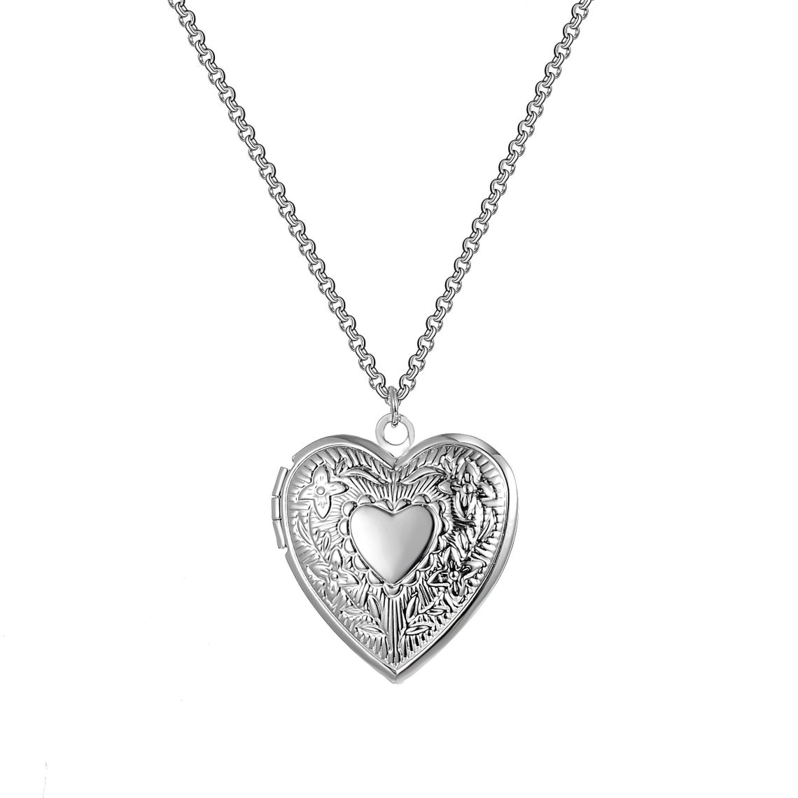 Silver Heart Locket - Etsy