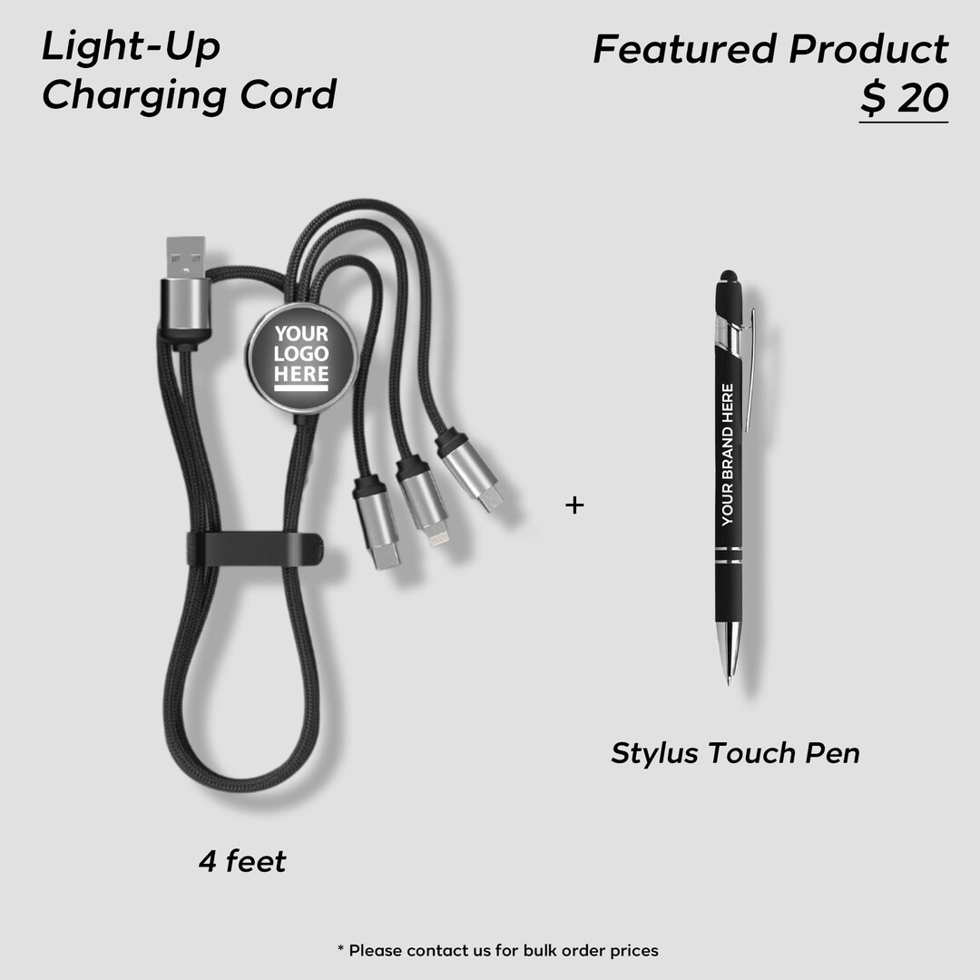 Affordable Company Giveaway Gift, Corporate Logo Phone Charger ...