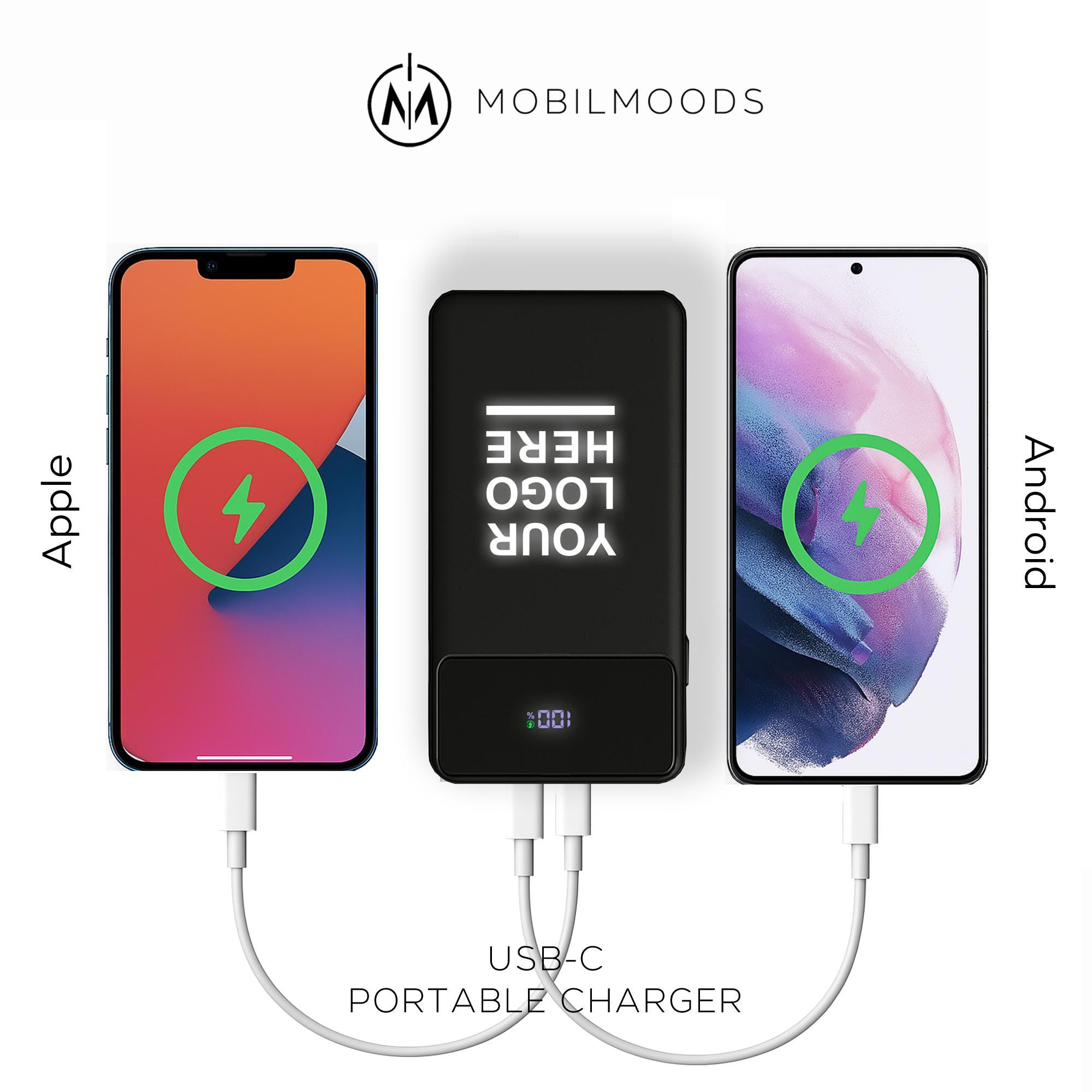 Personalized Portable Charger Set, Company Bulk Order Mobile Charger ...