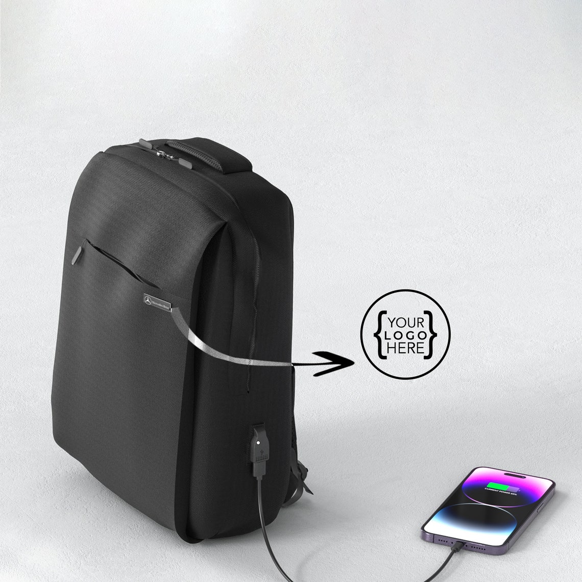 Personalized Company Backpack Gift Set Customized Powerbank - Etsy