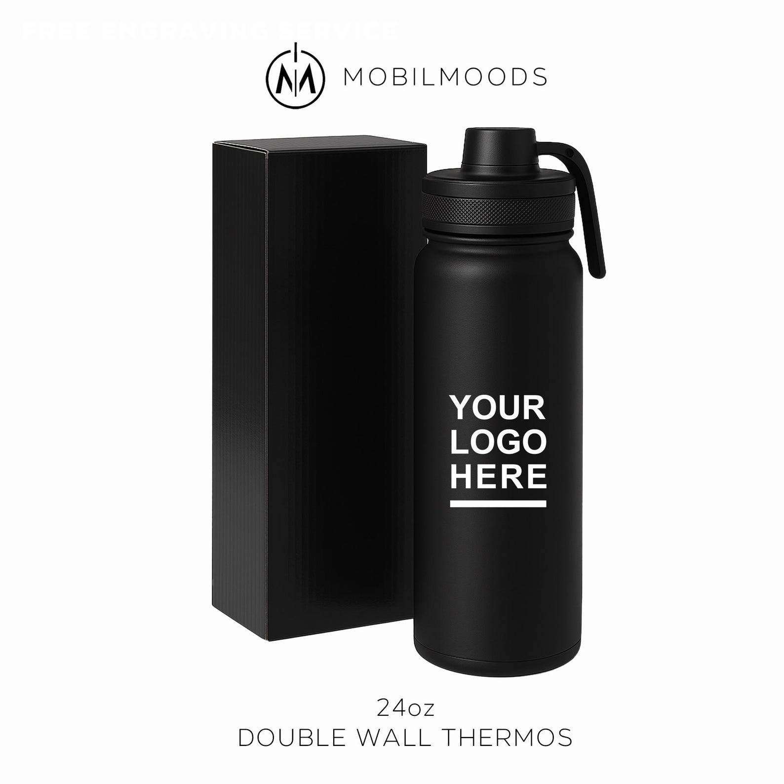 24oz Promotional Company Gift Bulk Order Thermos, Double Wall Insulated ...