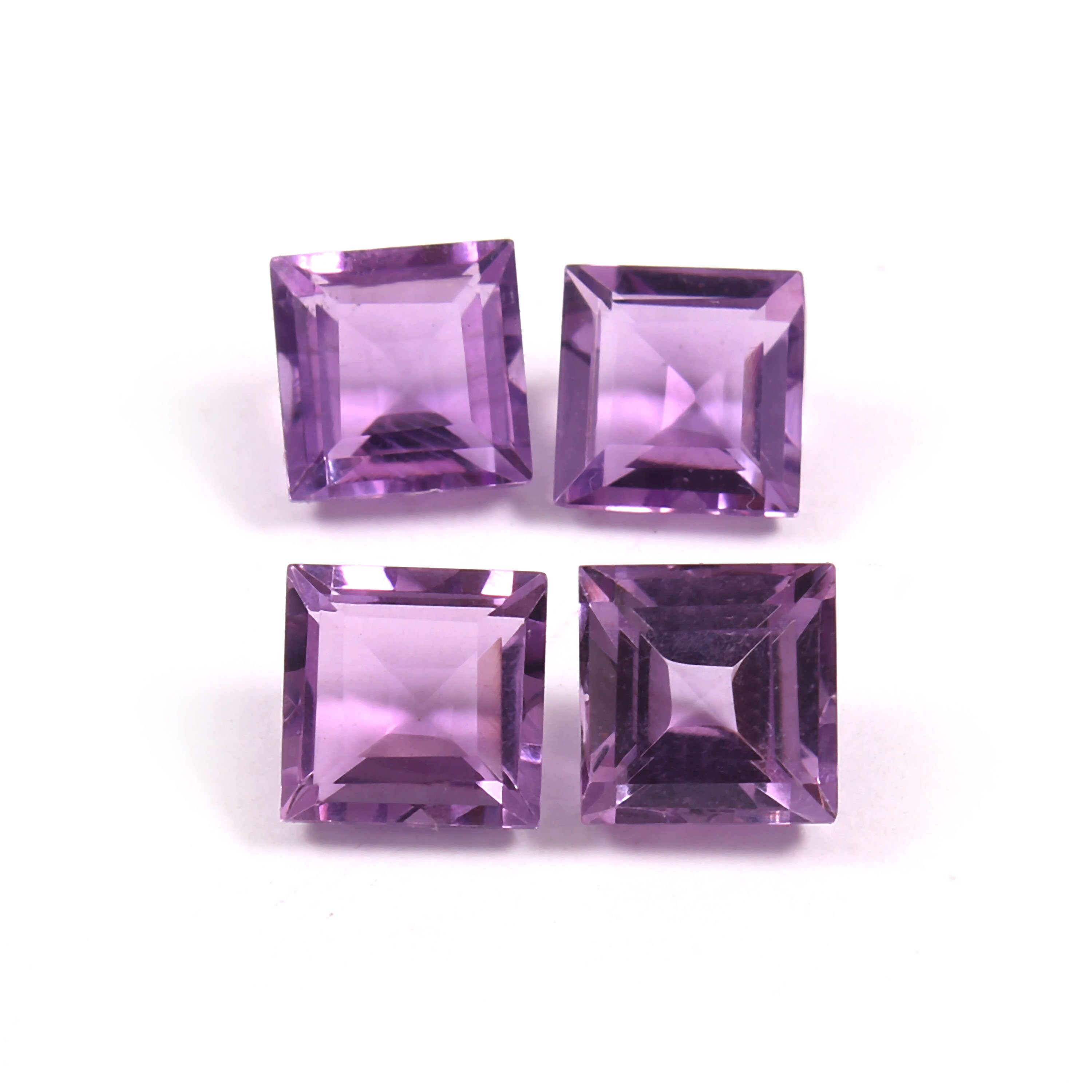 Natural Amethyst Faceted Square Shape Jewelry Making Handmade - Etsy UK