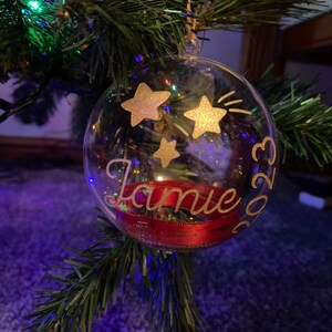 Personalised Height Ribbon Bauble 2024 - Etsy UK