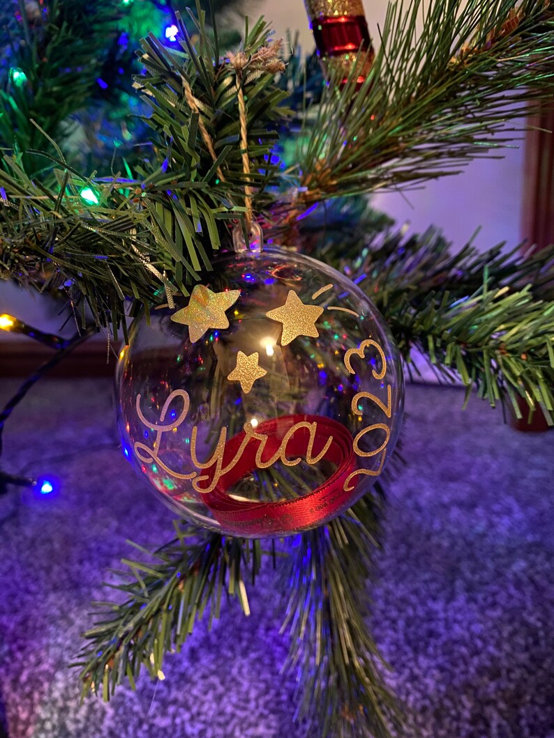 Personalised Height Ribbon Bauble 2024 - Etsy UK
