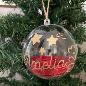 Personalised Height Ribbon Bauble 2024 - Etsy UK
