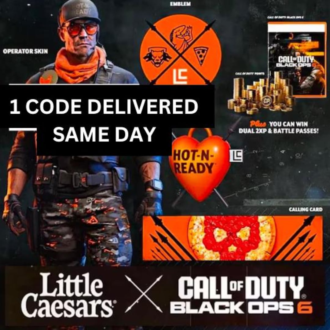 Call of Duty Black Ops 6 Little Caesars Promo Code 1 CODE Random Reward ...