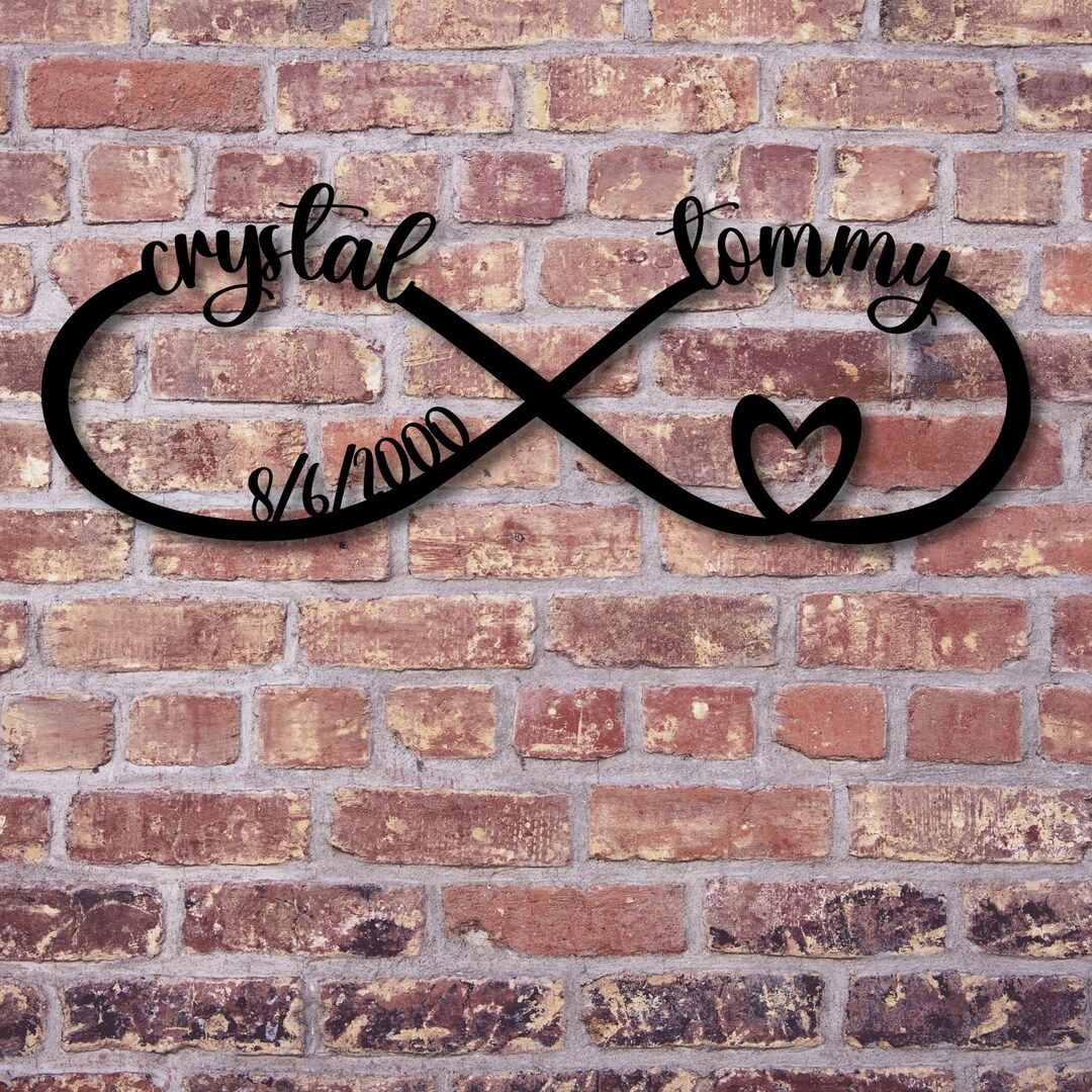Infinity Sign Containing Names, Personalized Metal Sign - Etsy