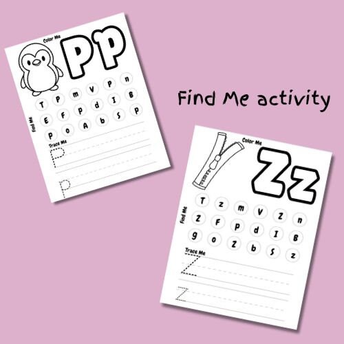 Downloadable and Printable Alphabet Letters Worksheets A-Z, Preschool ...