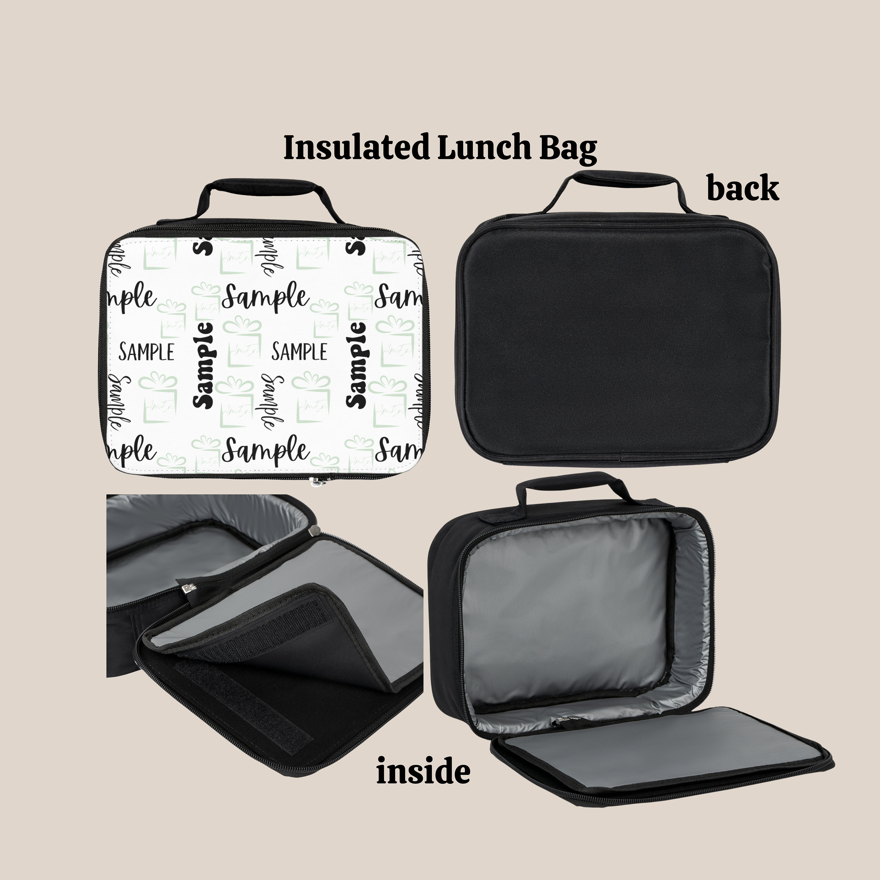 Personalized Name Coquette Bow Volleyball Sports Backpack Lunch Bag Set ...