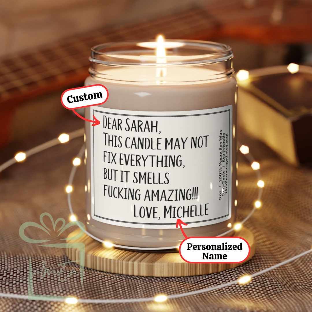 Personalized Funny Friend Encouragement Candle Gift, Custom Encouraging ...