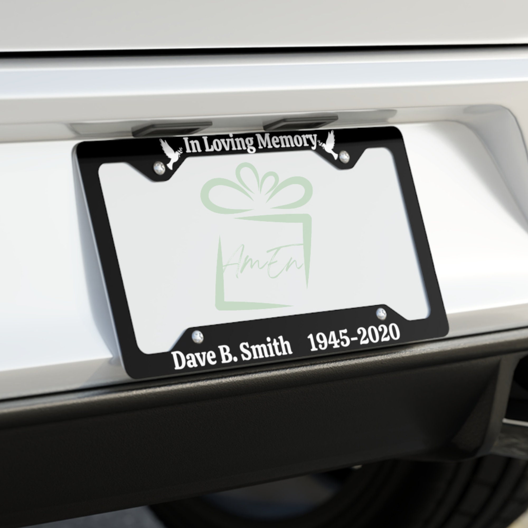 In Loving Memory License Plate Frame Car Decor Personalized - Etsy