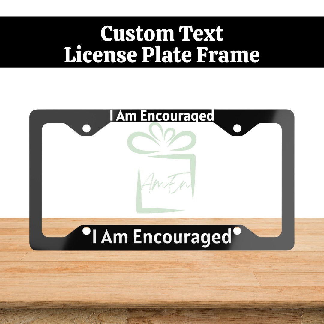 Custom License Plate Frame Gift, Custom Car Accessory , Personalized ...