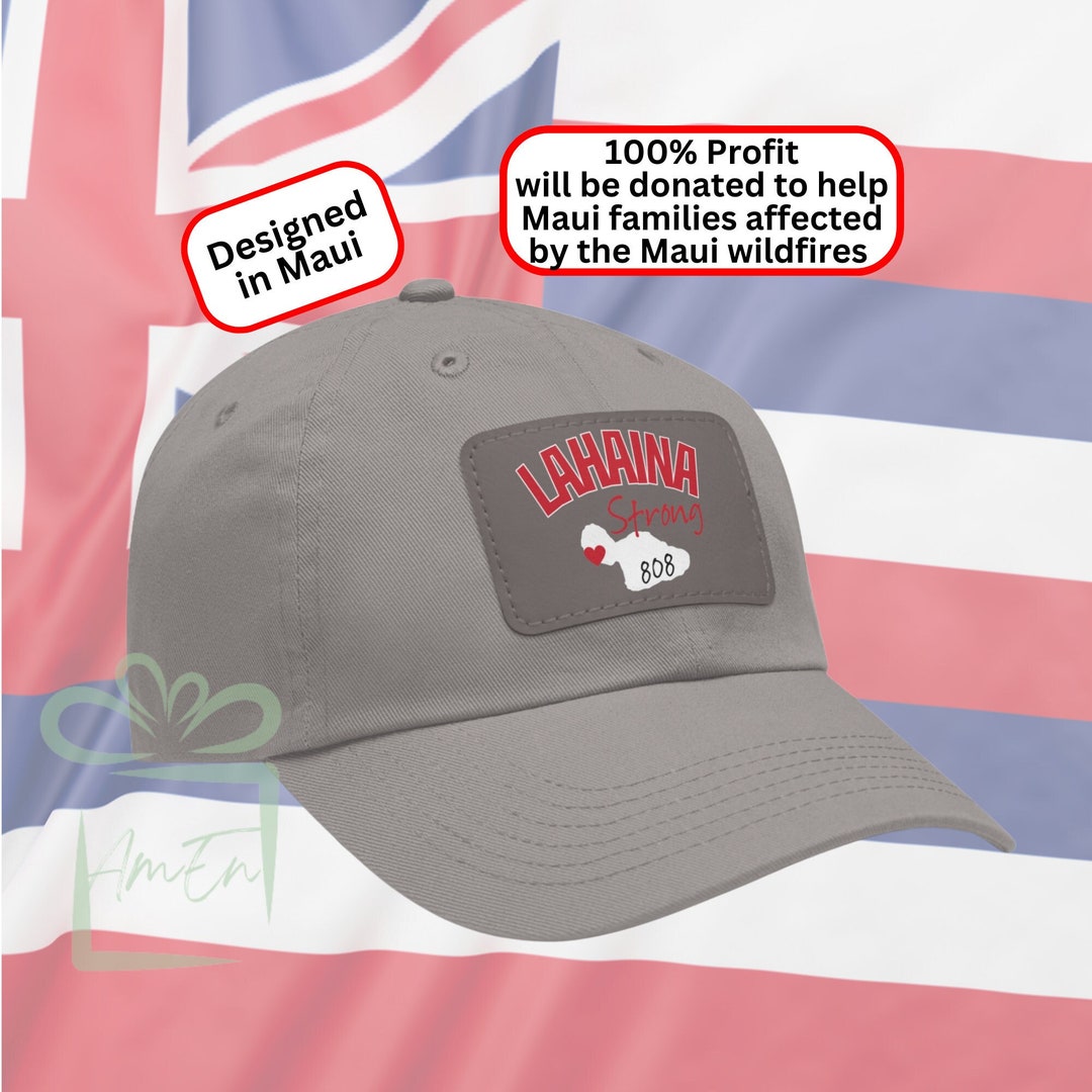 Lahaina Strong Flag Hat Support, Maui Wildfire Charity Baseball Cap ...