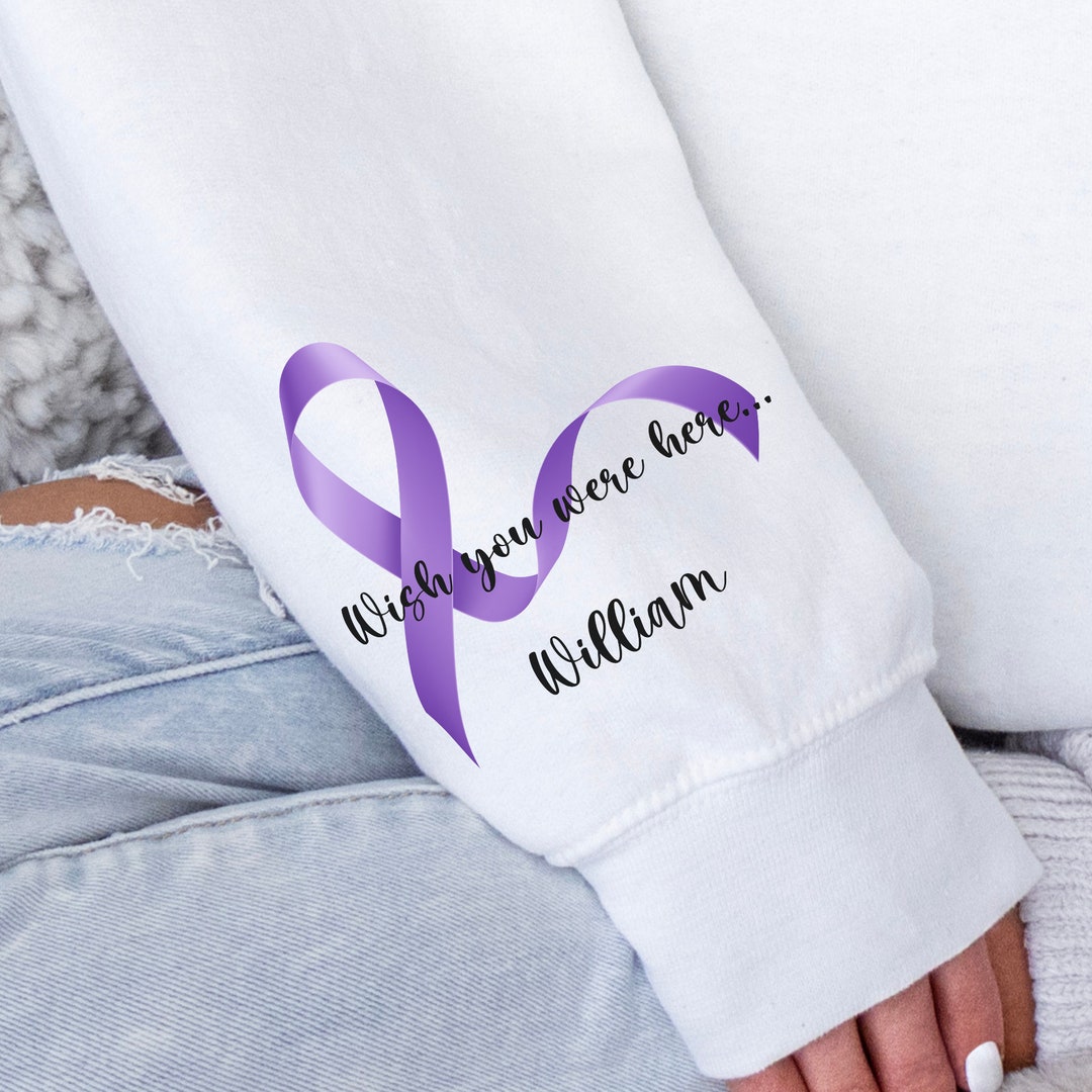 Personalized Overdose Awareness Memorial Sweatshirt Gift, Purple Ribbon ...