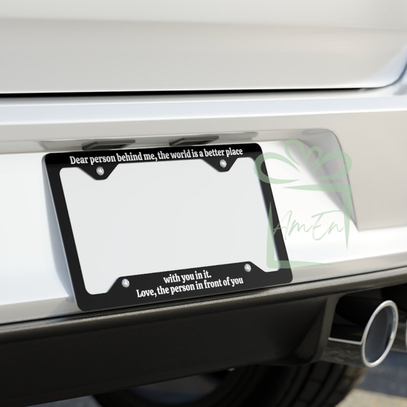 License Plate Frame, Car Accessory, Person Behind Me Quote, Mental ...