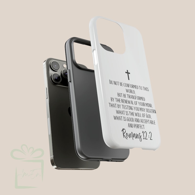 Romans 12:2 Bible Verse Christian Phone Case Gift, Aesthetic Scripture ...