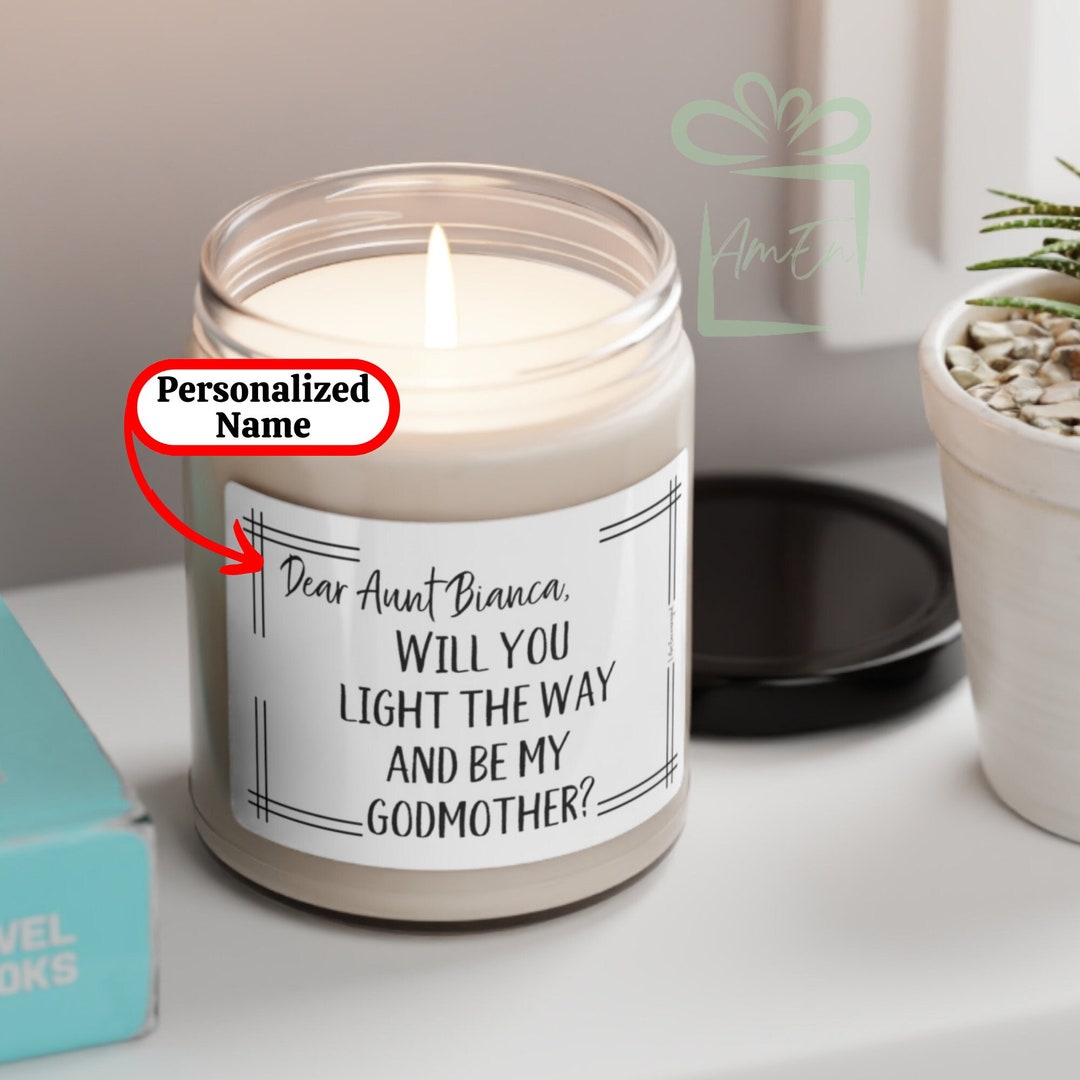 Personalized God Mother Proposal Candle, Proposal Box Gift, Custom ...