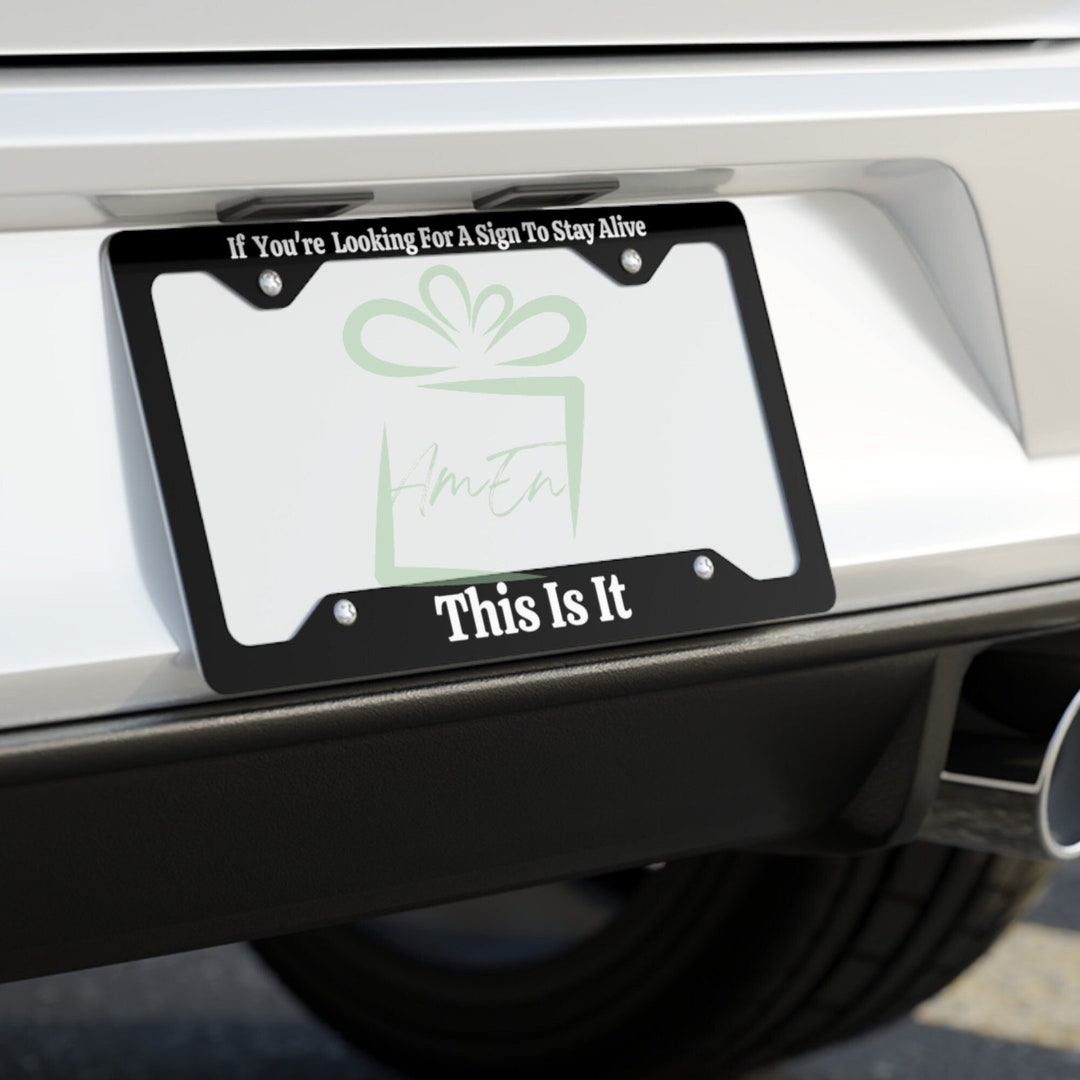Suicide Awareness License Plate Frame Suicide Prevention Mental Health ...