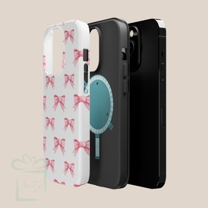 Magsafe Pink Bow Coquette Phone Case Gift, Trendy 2025 Mag Safe Phone Case, Girly Girl Aesthetic ...